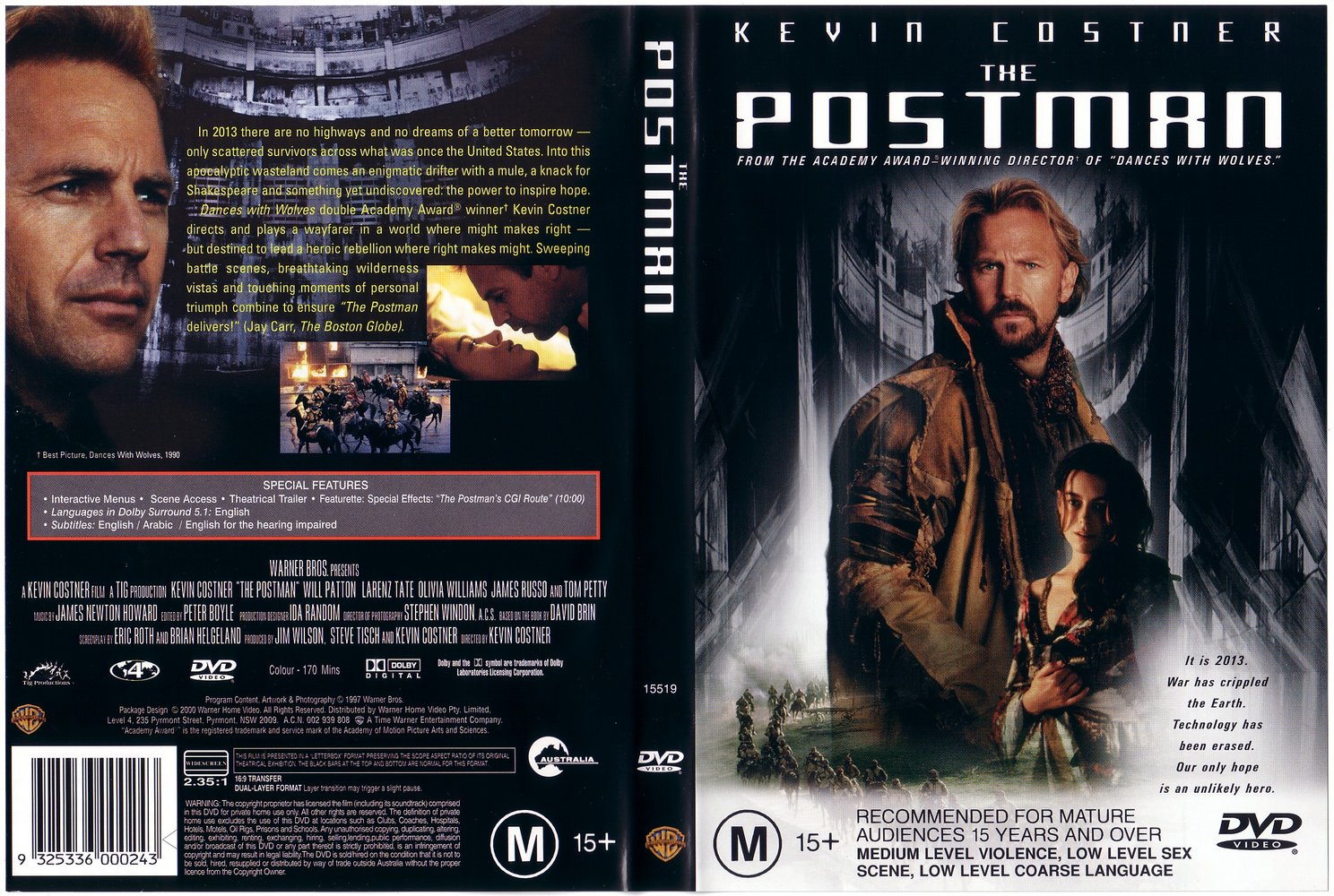 DVD Lables: The Postman (1997)